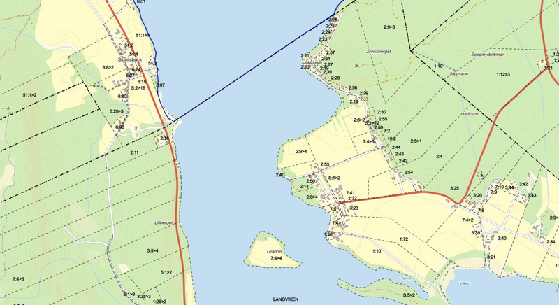 Fastighetskartan vektor bakgrundskarta & indata till GIS-tillämpningar